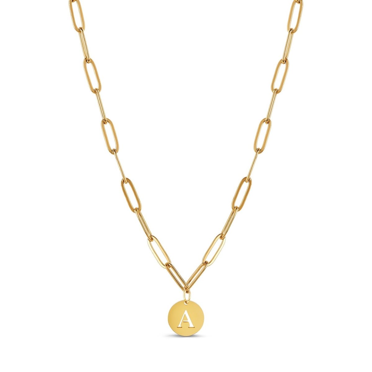 Colar Letra Inicial Clip Chain Banhado em Ouro 18K - Murano Joias